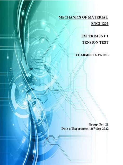 Lab Report For Tension Test Pdf Deformation Engineering Materials