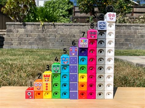 Numberblocks Stickers For 0 75 Mathlink Cubes Characters 1 10 Number Stickers Number Learning Etsy
