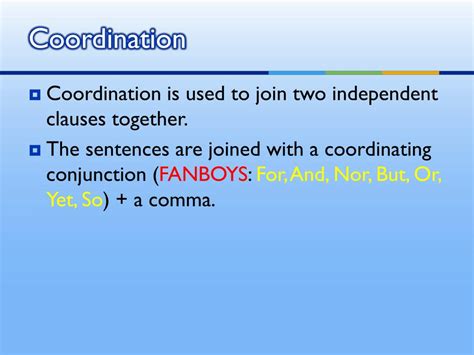 PPT Clauses Kinds And Types Coordination And Subordination PowerPoint Presentation ID