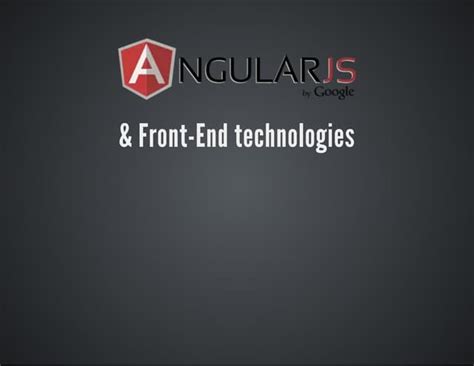 Angularjs And Front End Technologies Pdf