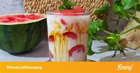 Resep Es Semangka Susu Madu Sederhana Rumahan Di Yummy App