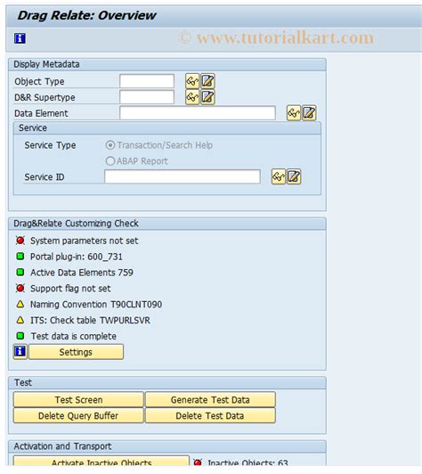 SPO SAP Tcode Data For Drag Relate