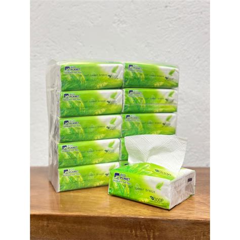 10packs Ecoplanet Tissue Organic Green Tea Facial Tissue Paper Towel 4