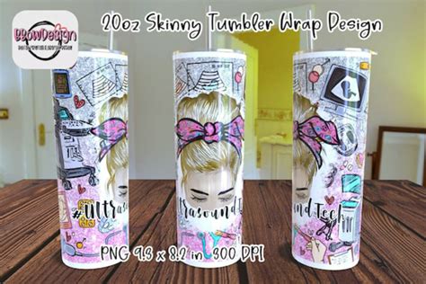 Ultrasound Tech Blond Hair 20oz Skinny Graphic By Bbowdesign · Creative