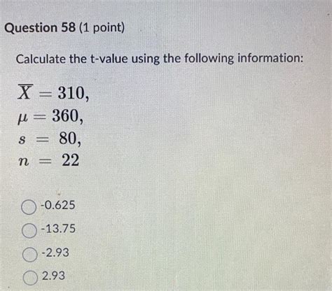 Solved Calculate The Z Value Using The Following Chegg