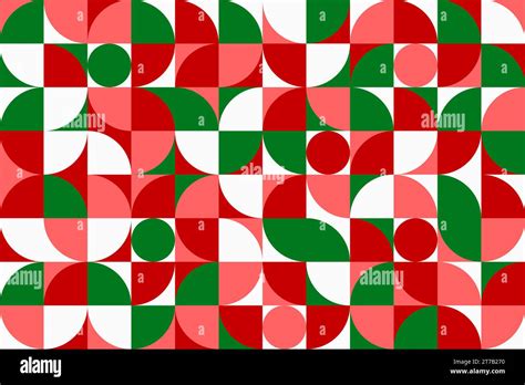 Christmas Modern Scandinavian Geometric Pattern Grid Vector Background