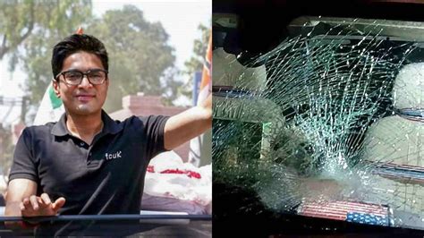 Tmc Accuses Bjp Of Attacking Abhishek Banerjees Convoy During Protest