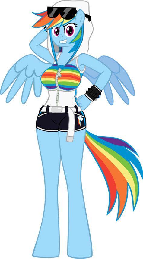 186143 Safe Artist Blmn564 Rainbow Dash Pegasus Anthro