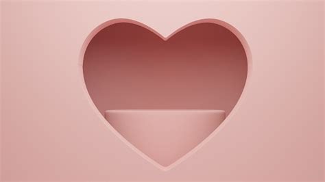 제품 프레젠테이션 복사 공간을 위한 배경이 있는 분홍색 연단 3d 렌더링 발렌타인 데이 개념입니다 0명에 대한 스톡 사진 및 기타 이미지 Istock