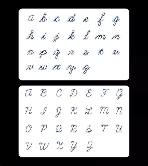 Cursive Alphabet A To Z How To Write In Cursive Complete Guide Cursivealphabet Cc