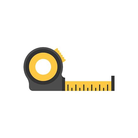 Premium Vector Measuring Tape Icon In Flat Style Measure Equipment