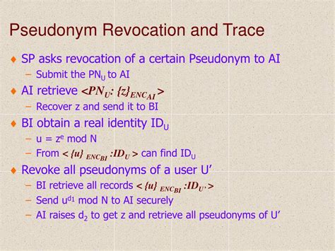 Ppt A Simple Traceable Pseudonym Certificate System For Rsa Based Pki
