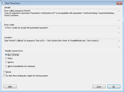 Solved Preuut Callback Returns Error 17313 Argument Expression Parameterstestsocketuut Is