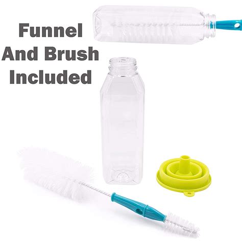 Buy Empty PET Plastic Juice Bottles Pack Of 20 Reusable Clear