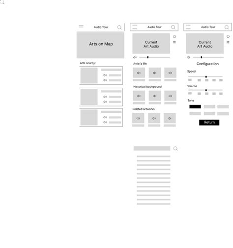 gallery audio tour prototype home art audio config search figma
