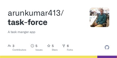 Github Arunkumar Task Force A Task Manger App