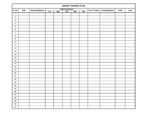 Binary Plan Pdf