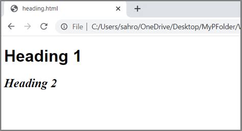 Headings In Html
