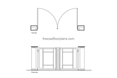 Modern Gate Free Cad Drawings
