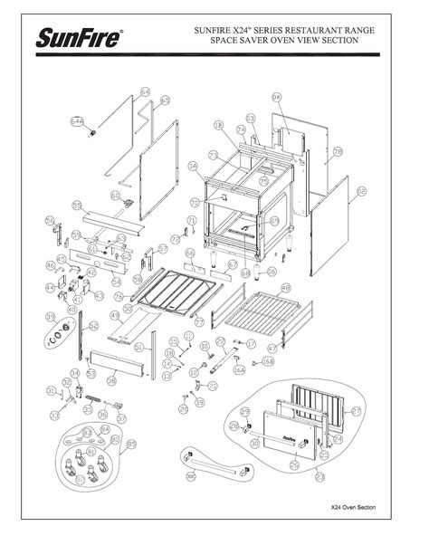 Garland Sunfire X Parts List