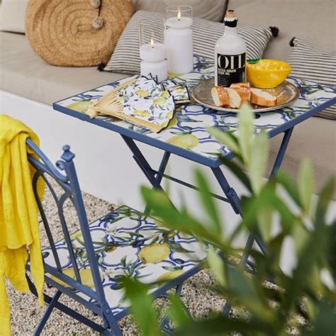 Kaemingk Sorrento Mosaic Bistro Set Garden Furniture Tong Garden Centre