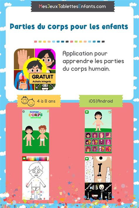 Parties Du Corps Pour Les Enfants Sur Iphone Et Android Jeux Et