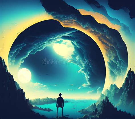 Another World Dimension Generative Ai Illustration Stock Illustration Illustration Of Effect