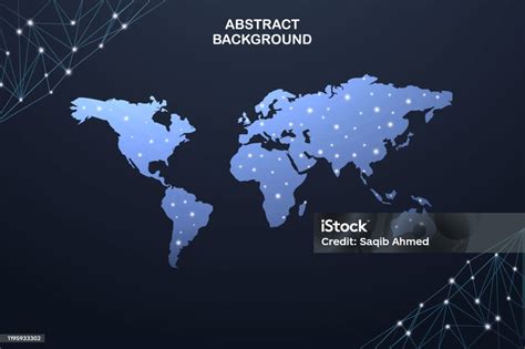 글로벌 네트워크 연결 세계 지도 지점 및 선 구성 개념 세계지도에 대한 스톡 벡터 아트 및 기타 이미지 세계지도 0명 개념 Istock