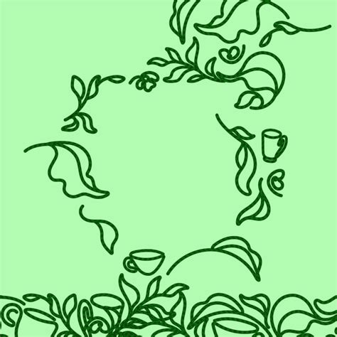 Premium Vector Leaf And Glass Pattern Abstract Line Art