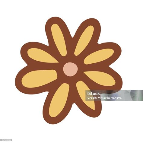 レトロなグルーヴィーな花ヒッピースタイルのさまざまな花のコレクション明るい背景に分離されたベクターボヘミアンイラスト 1960年のベクター