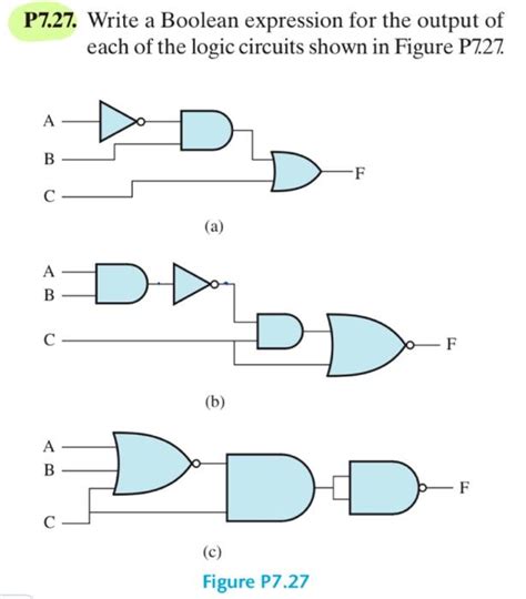 Solved P727 Write A Boolean Expression For The Output Of