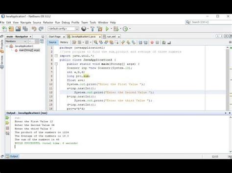 Java Program To Find The Sum Product And Average Of Three Numbers Java Sum Programming
