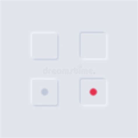 Neumorphism Ui Button Design App Elements Minimal Icon Stock Vector