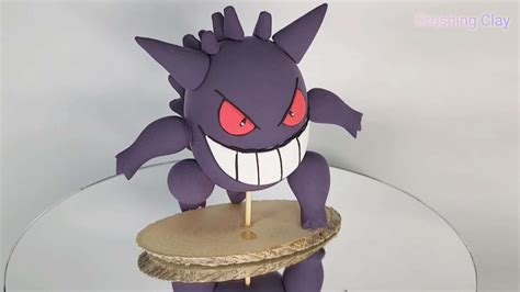 How to make Gengar pokémon Clay figure 팬텀 포켓몬 클레이로 만들기 YouTube