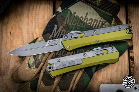 Microtech Glykon Od Green Otf Automatic Knife Aluminum Titanium 3 75