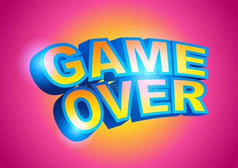 Game Over Text Icon For Game Interface Stock Vector Illustration Of Poster Symbol