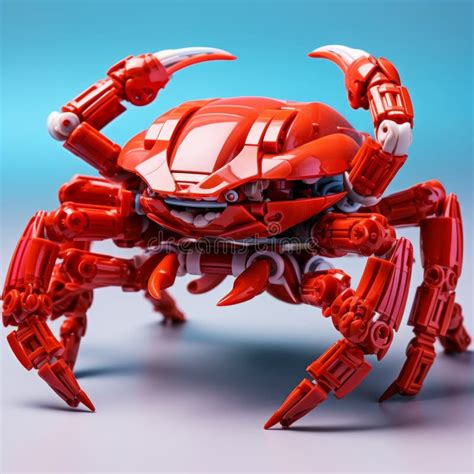 Realistic Lego Robot Crab With Masamune Shirow Style Stock Illustration