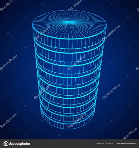 Futuristic Server Hard Disk And Database Or Battery Cell Stock Vector