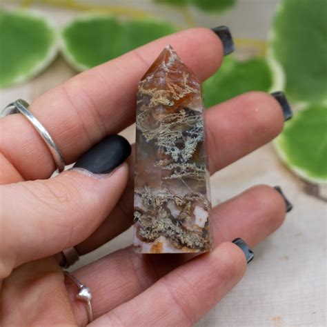 Red Moss Agate Tower The Crystal Council