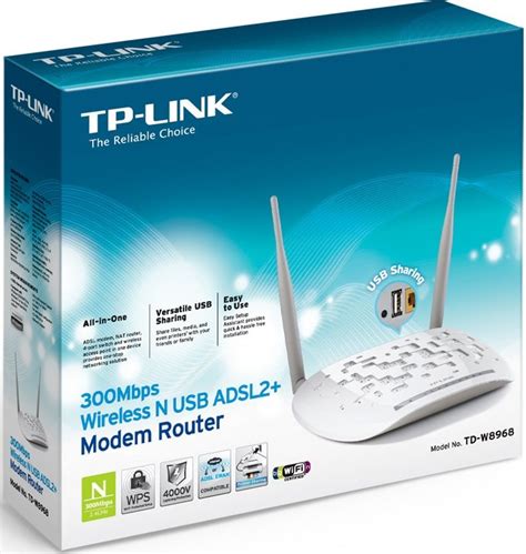ADSL-роутер TP-Link TD-W8968 купить | ELMIR - цена, отзывы, характеристики
