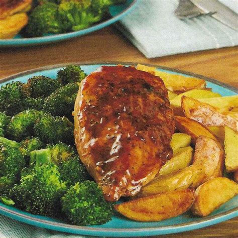 Honey Balsamic Chicken With Crispy Broccoli And Potatoes