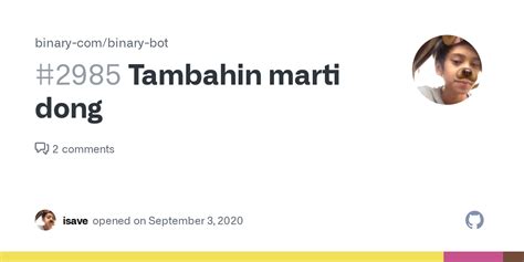 Tambahin Marti Dong · Issue 2985 · Binary Combinary Bot · Github