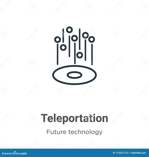 Teleportation Outline Icon Simple Linear Element Illustration Isolated Line Teleportation Icon