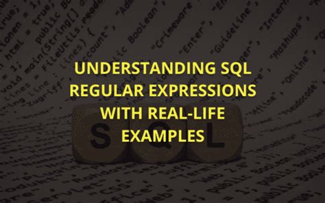 Sql Regular Expression A Complete Guide To Pattern Matching