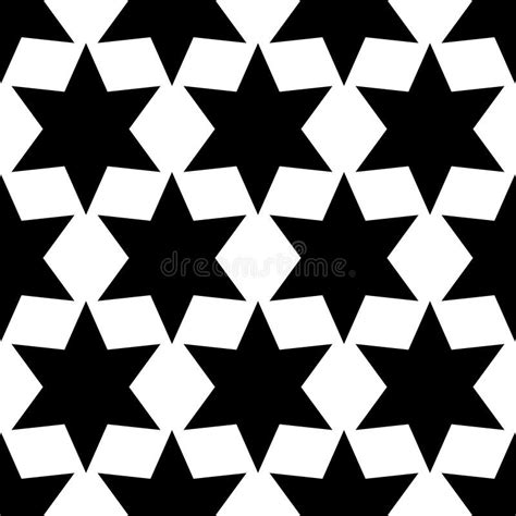Seamless Star Pattern Stock Vector Illustration Of Monochrome 90382874