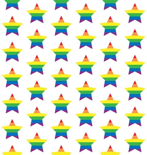 Premium Vector Vector Seamless Pattern Of Lgbt Rainbow Flag Stars