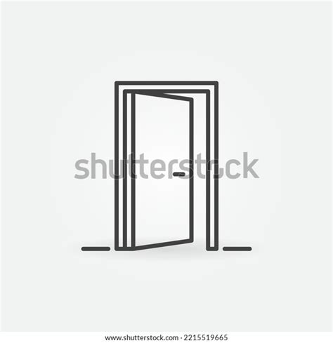 Exit Door Vector Concept Minimal Icon Stock Vector Royalty Free Shutterstock