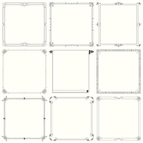 Premium Vector Decorative Frames Set 21