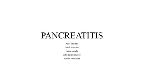 An Insight Into The Types Of Pancreatitis Pdf