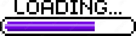 pixel art 8 bit loading bar concept loading or installing process stock 벡터 adobe stock
